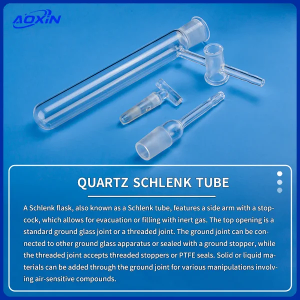 Quartz Schlenk Tubes - High Purity & 1200°C Heat Resistant